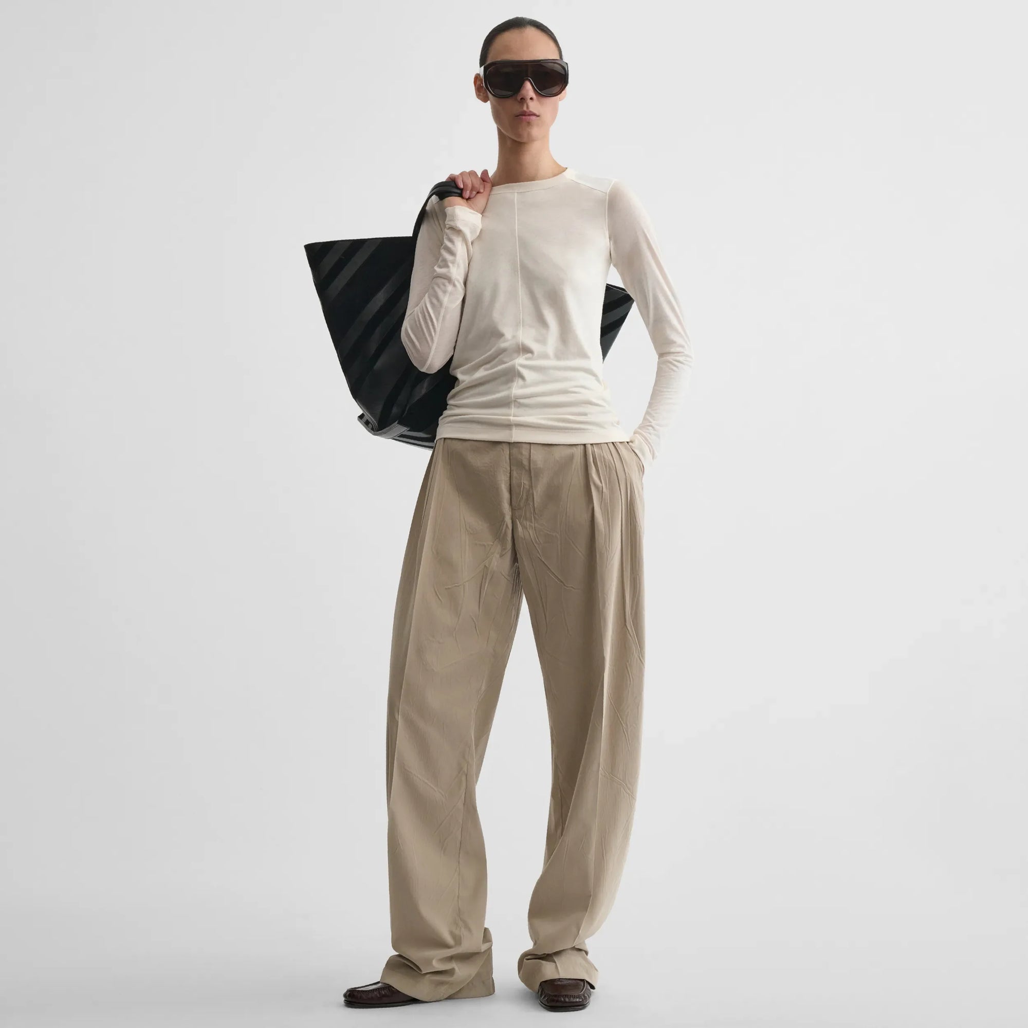 Ultra Fine Top with Utility Patches - Ivory | Simon James