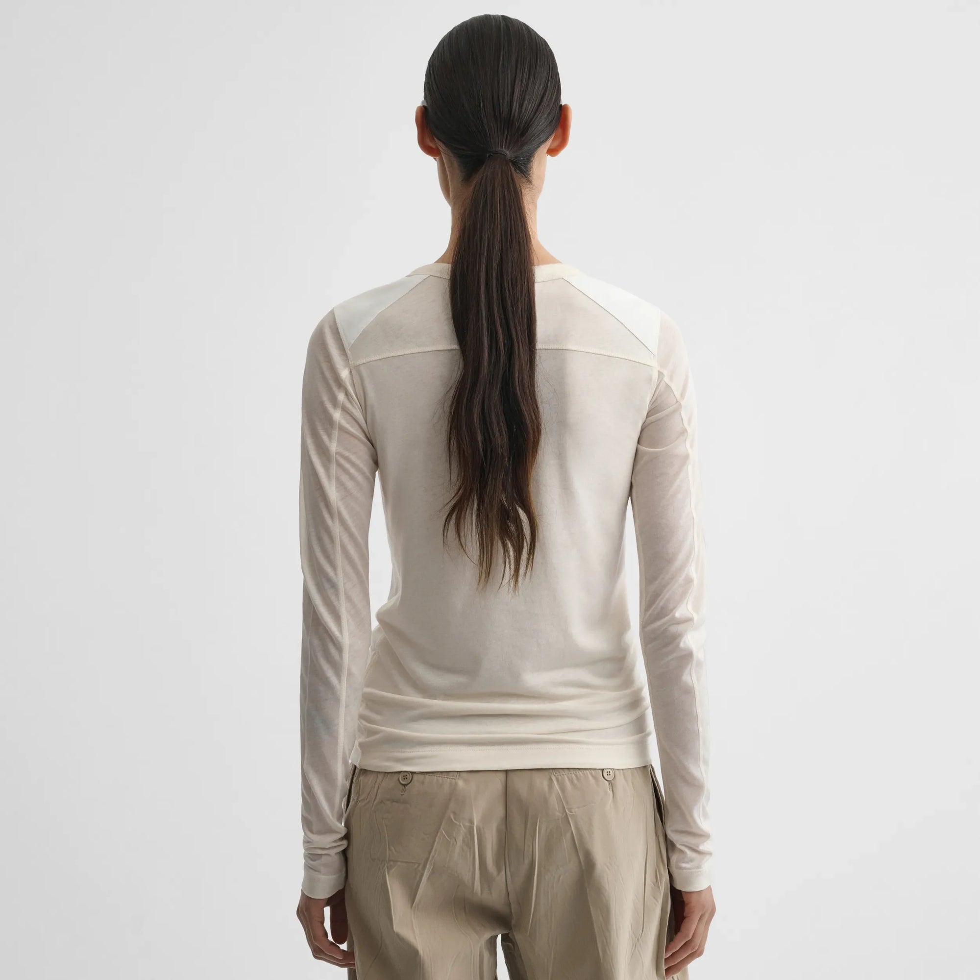 Ultra Fine Top with Utility Patches - Ivory | Simon James